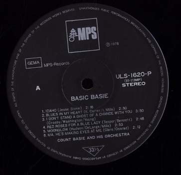 BASIC BASIE COUNT BASIE - 中古オーディオ 高価買取・販売 ハイファイ堂