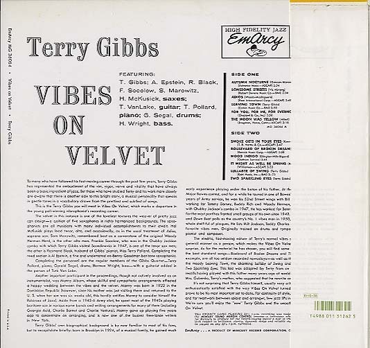 VIBES ON VELVET/TERRY GIBBS TERRY GIBBS (vib) - 中古オーディオ 高価買取・販売 ハイファイ堂