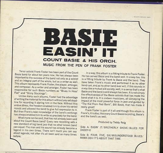 EASIN' IT/COUNT BASIE COUNT BASIE(p) - 中古オーディオ 高価買取・販売 ハイファイ堂