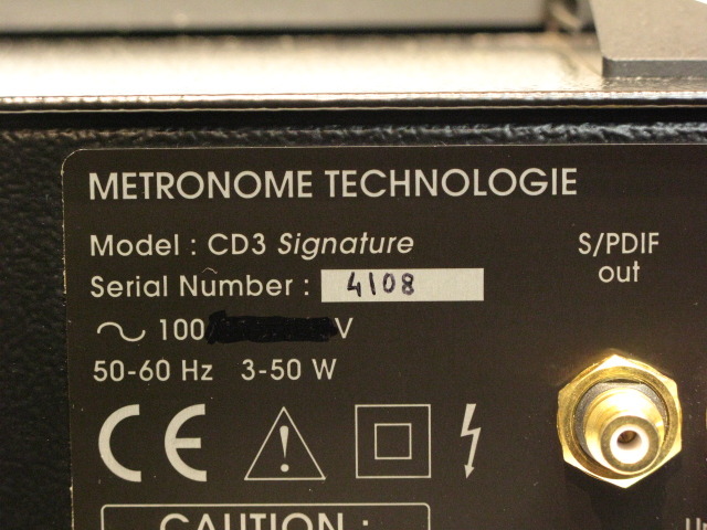 CD3 signature Metronome - 中古オーディオ 高価買取・販売 ハイファイ堂