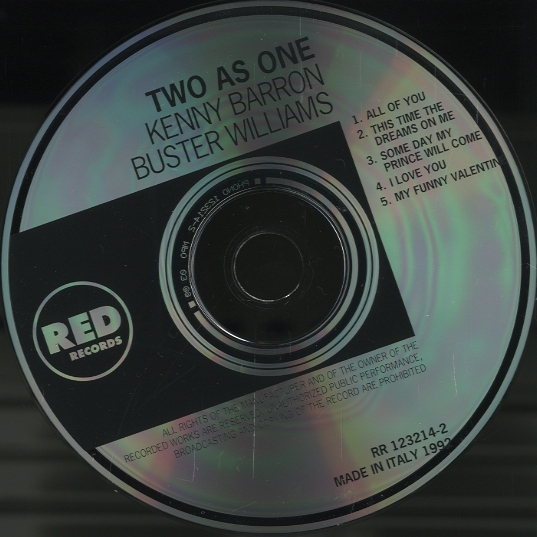 TWO AS ONE/KENNY BARRON & BUSTER WILLIAMS KENNY BARRON & BUSTER WILLIAMS - 中古オーディオ 高価買取・販売 ハイファイ堂