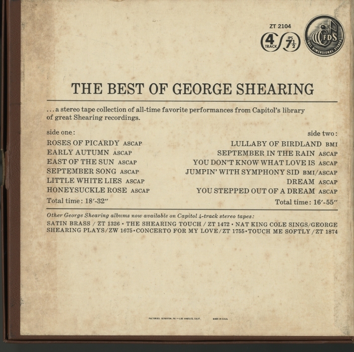 THE BEST OF GEORGE SHEARING GEORGE SHEARING - 中古オーディオ 高価買取・販売 ハイファイ堂