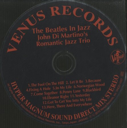 THE BEATLES IN JAZZ/JOHN DI MARTINO’S ROMANTIC JAZZ TRIO JOHN DI MARTINO’S - 中古オーディオ 高価買取・販売 ハイファイ堂