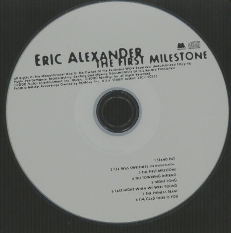 THE FIRST MILESTONE/ERIC ALEXANDER ERIC ALEXANDER - 中古オーディオ 高価買取・販売 ハイファイ堂