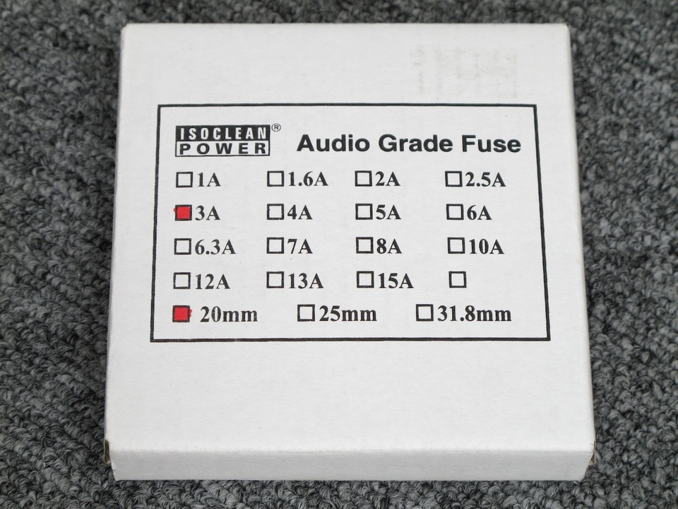 Audio Grade Fuse 3A ISOCLEAN - 中古オーディオ 高価買取・販売 ハイファイ堂