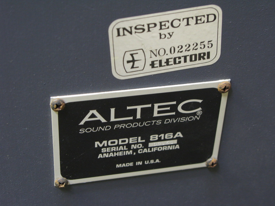 816A ALTEC - 中古オーディオ 高価買取・販売 ハイファイ堂