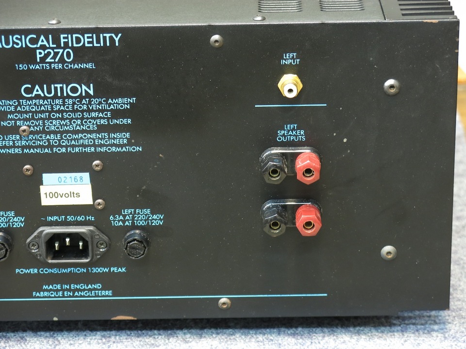 P270 MUSICAL FIDELITY - 中古オーディオ 高価買取・販売 ハイファイ堂