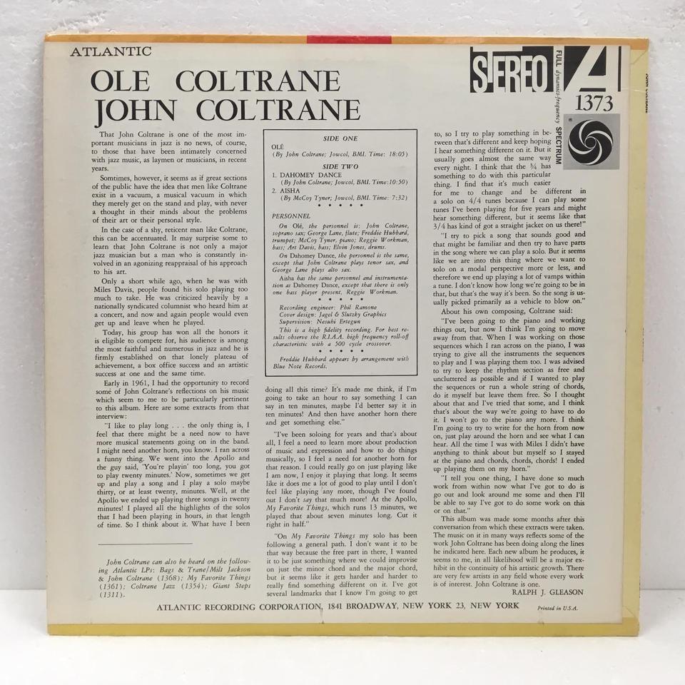 OLE COLTRANE/JOHN COLTRANE JOHN COLTRANE - 中古オーディオ 高価買取・販売 ハイファイ堂