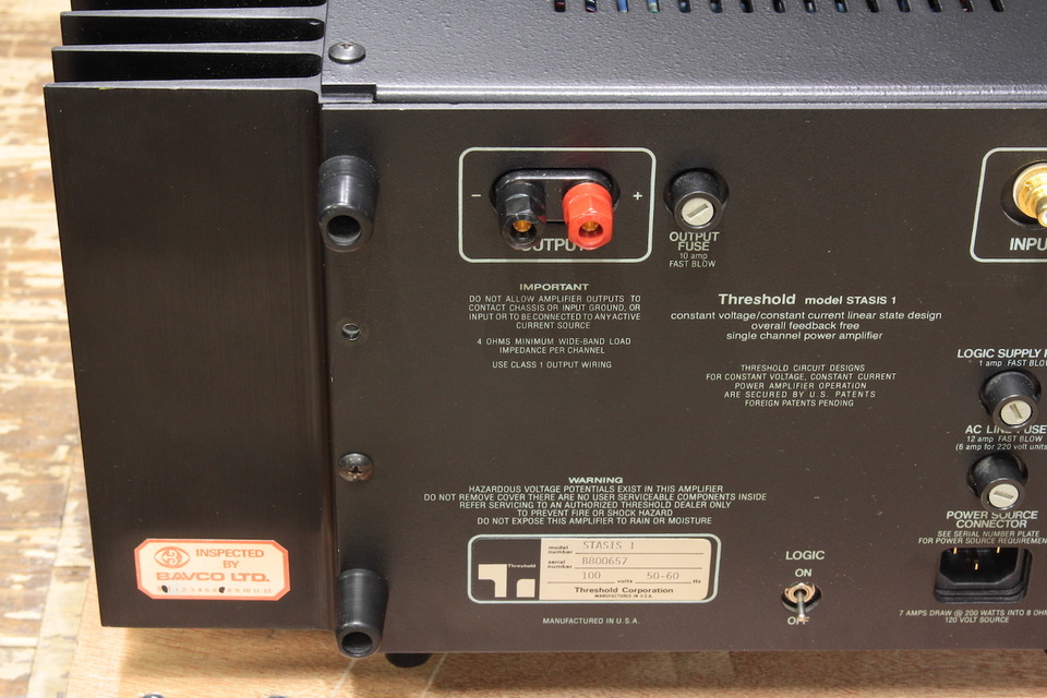 STASIS 1 THRESHOLD - 中古オーディオ 高価買取・販売 ハイファイ堂