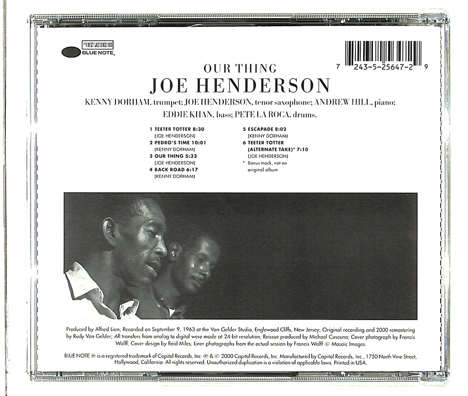 OUR THING/JOE HENDERSON JOE HENDERSON - 中古オーディオ 高価買取・販売 ハイファイ堂