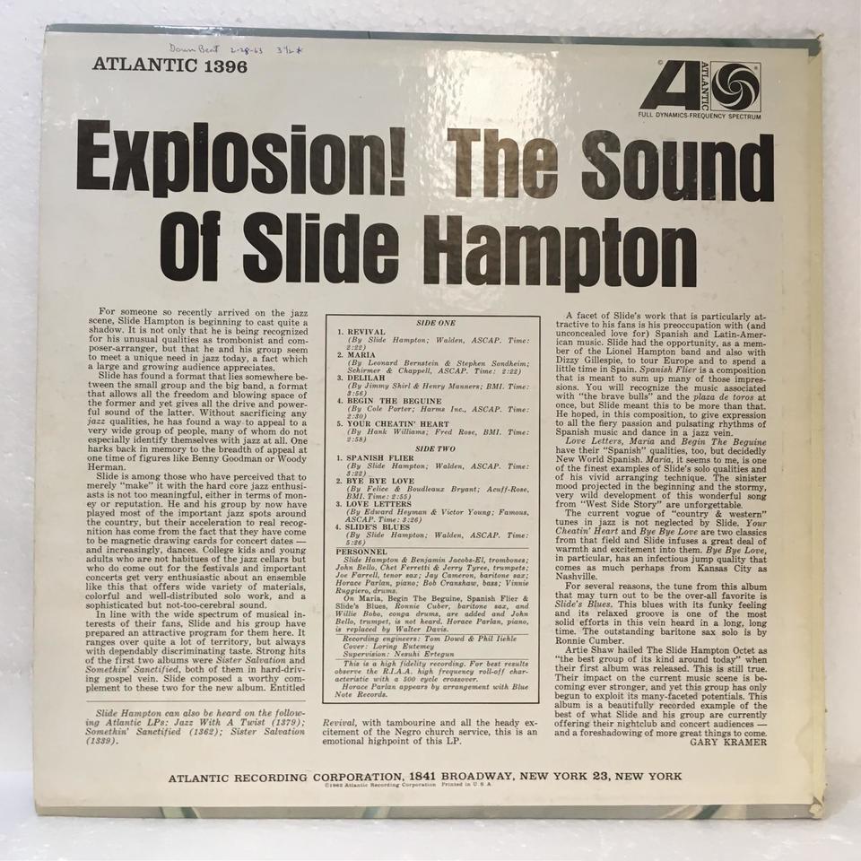 EXPLOSION! THE SOUND OF SLIDE HAMPTON SLIDE HAMPTON - 中古オーディオ 高価買取・販売 ...