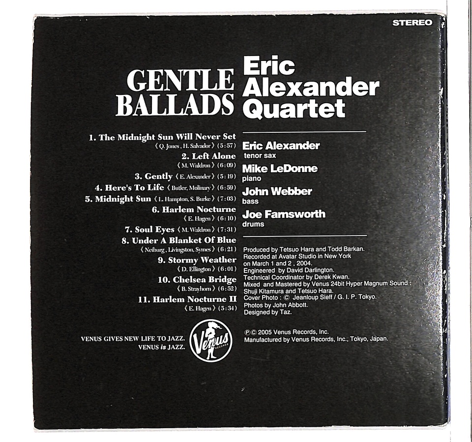 GENTLE BALLADS/ERIC ALEXANDER ERIC ALEXANDER - 中古オーディオ 高価買取・販売 ハイファイ堂