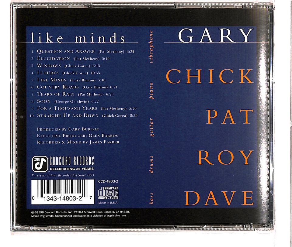 LIKE MINDS/GARY BURTON GARY BURTON - 中古オーディオ 高価買取・販売 ハイファイ堂