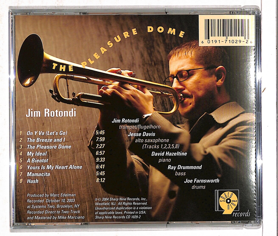 THE PLEASURE DOME/JIM ROTONDI JIM ROTONDI - 中古オーディオ 高価買取・販売 ハイファイ堂