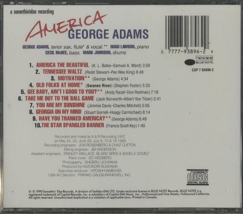 AMERICA/GEORGE ADAMS GEORGE ADAMS - 中古オーディオ 高価買取・販売 ハイファイ堂