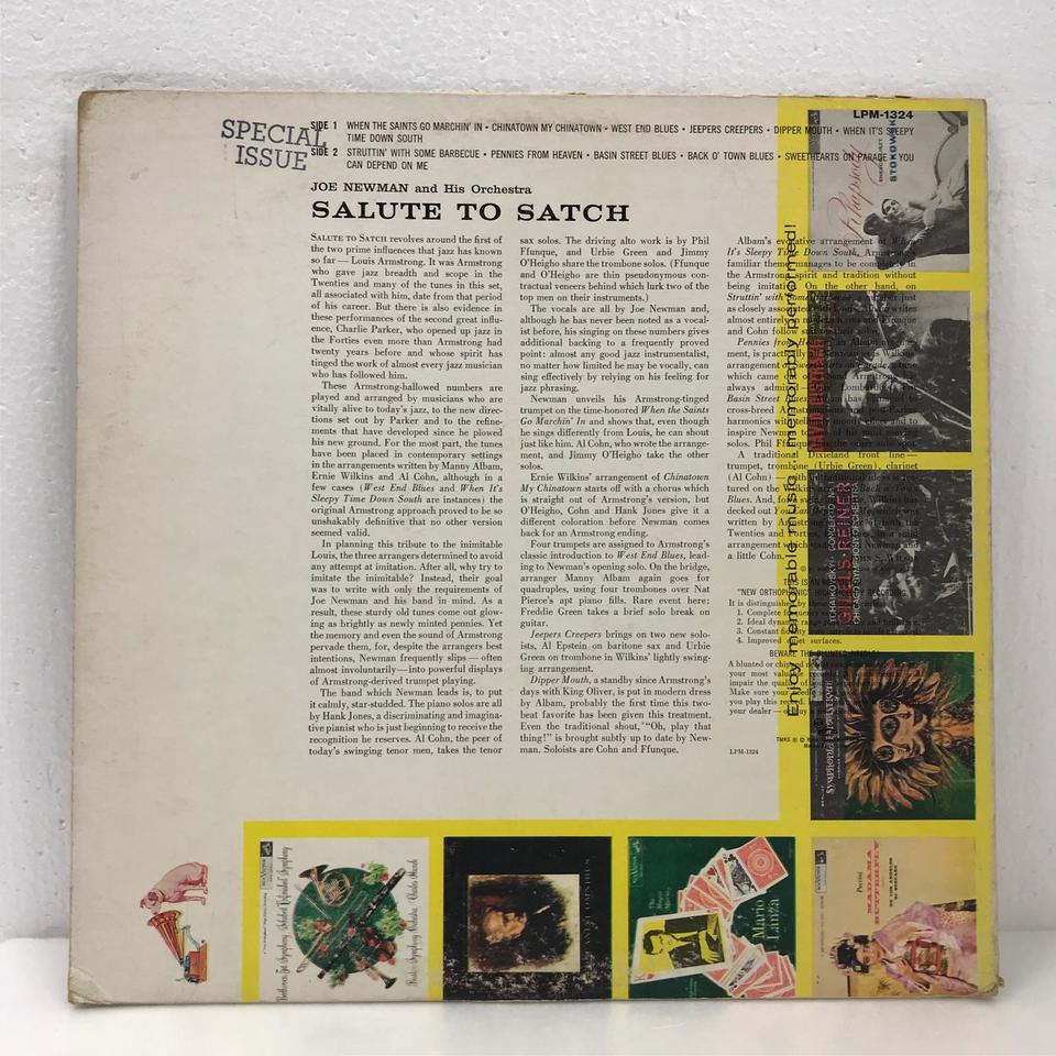 SALUTE TO SATCH/JOE NEWMAN JOE NEWMAN - 中古オーディオ 高価買取・販売 ハイファイ堂
