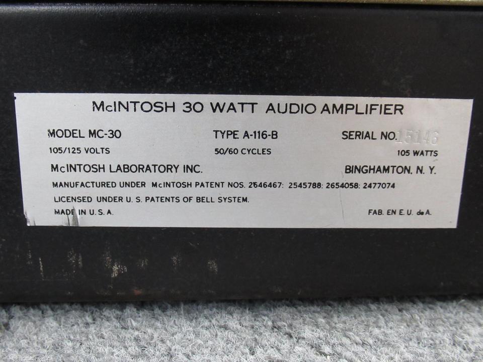 MC30 McIntosh - 中古オーディオ 高価買取・販売 ハイファイ堂